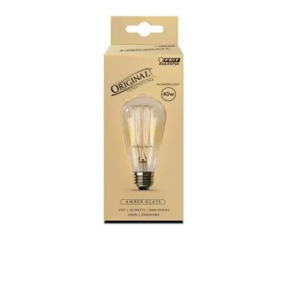FEIT | Accents | New Feit Electric 4watt Dimmable Amber Glass Vintage ...